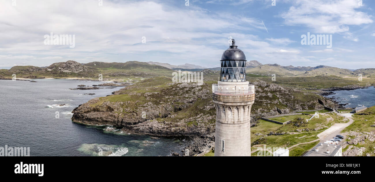 Stunning aerial shot of Ardnamurchan Point, Great Britains most ...
