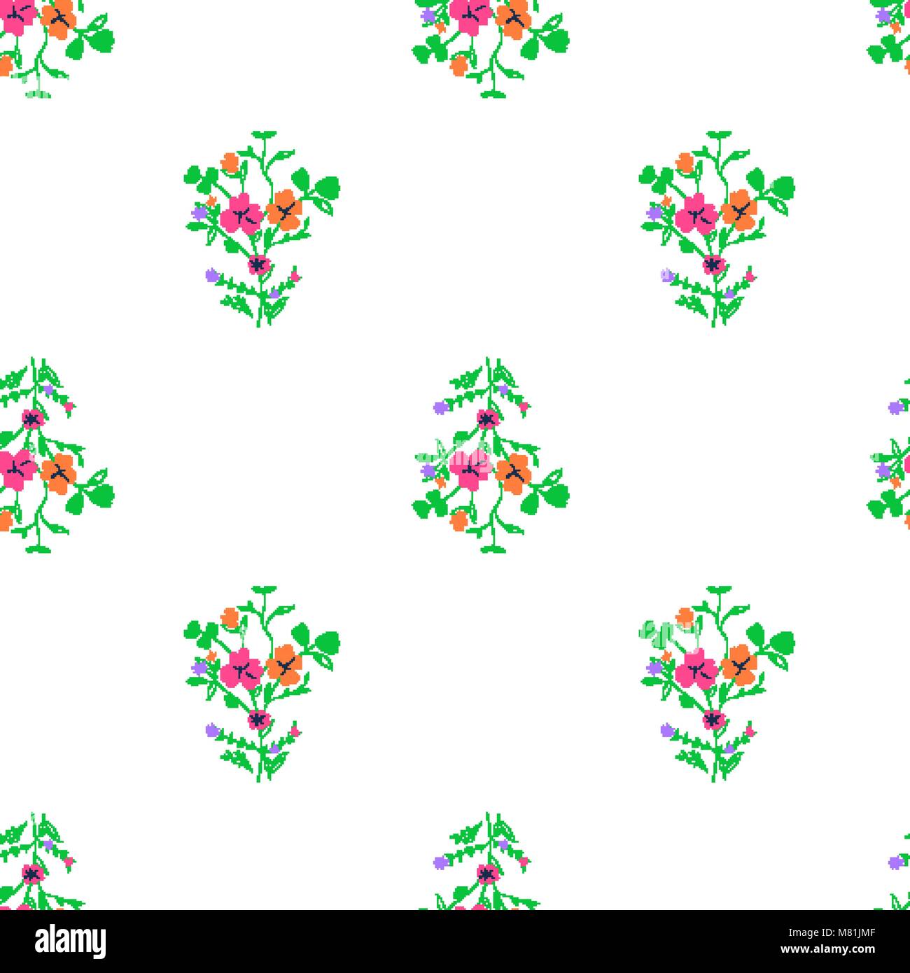 Colorful bouquet small white Stock Vector Images - Alamy