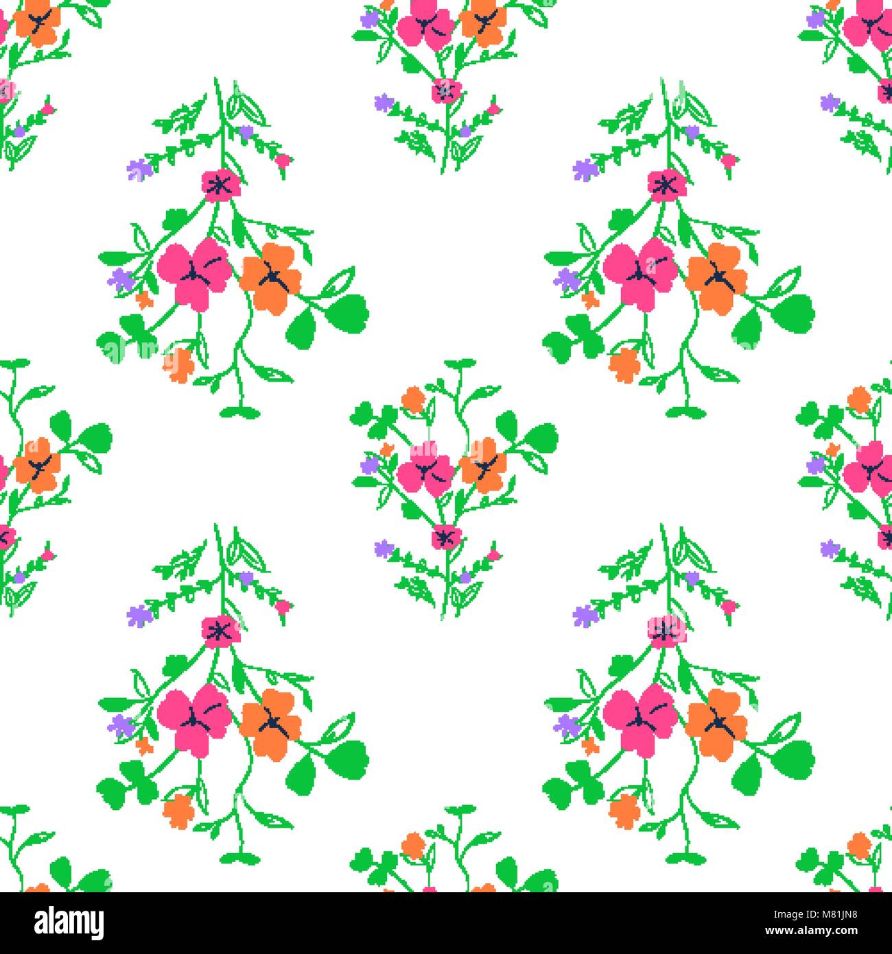 Bright floral seamless pattern for backgrounds, texturing, design Stock ...