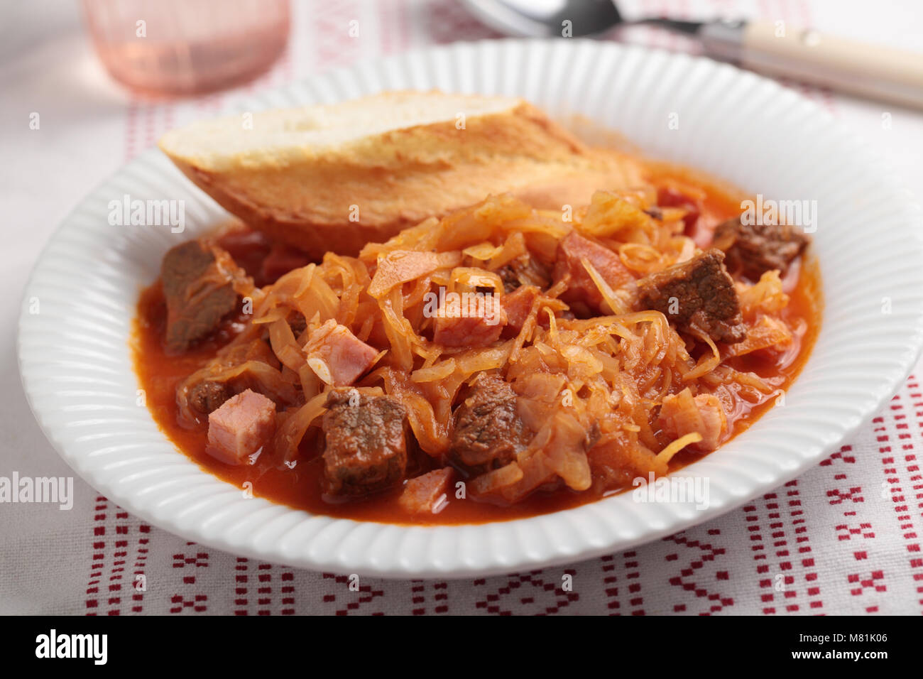 Bigos, the traditional Polish stew of cabbage and meat Stock Photo - Alamy