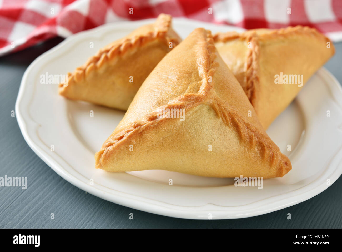 Three echpochmaks the traditional Tatar pastry on a plate Stock Photo ...