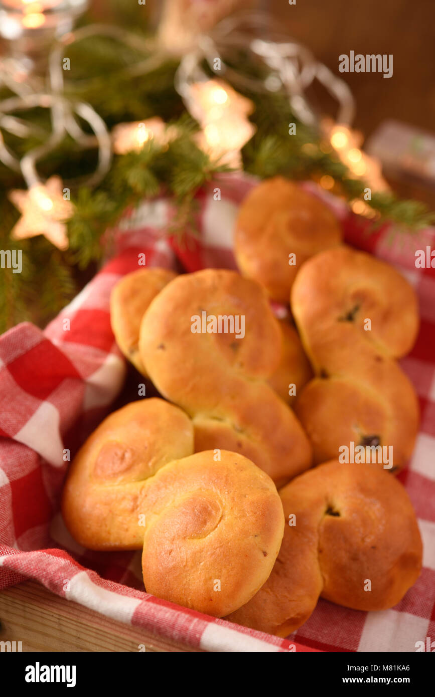 Ginger rolls the traditional Swedish dish under a Christmas tree Stock ...
