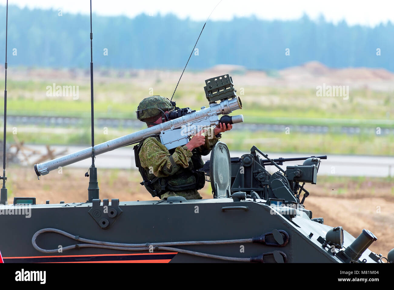 Demonstration of weapon and military equipment Stock Photo - Alamy