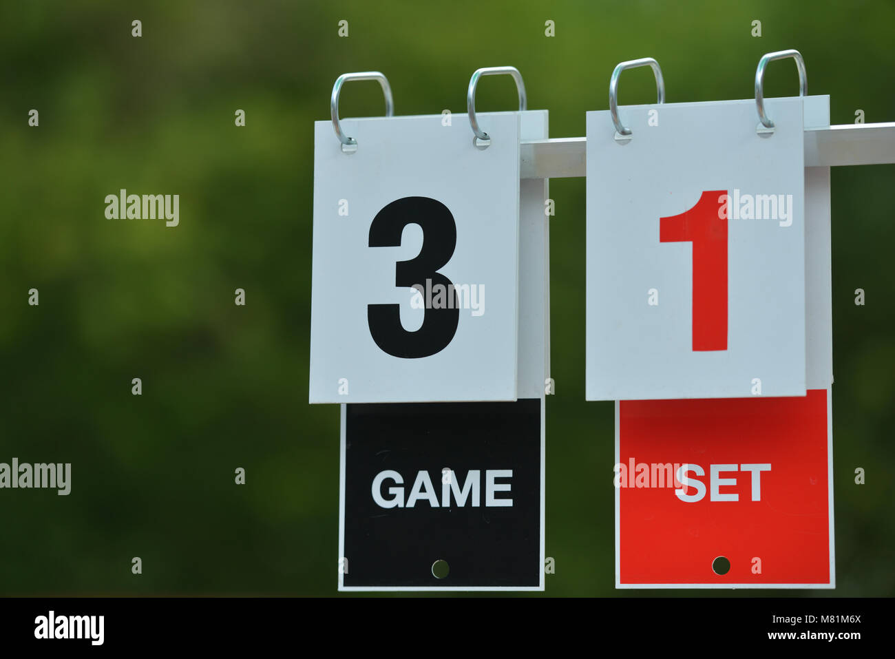 Closeup view of tennis scoreboard Stock Photo - Alamy