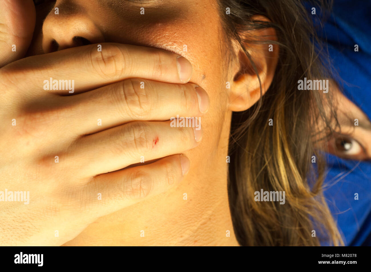 kidnapper with his kidnapped Stock Photo - Alamy