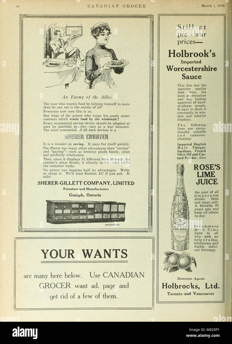 The *Canadian Grocer* (January-March 1918) offers a snapshot of the ...
