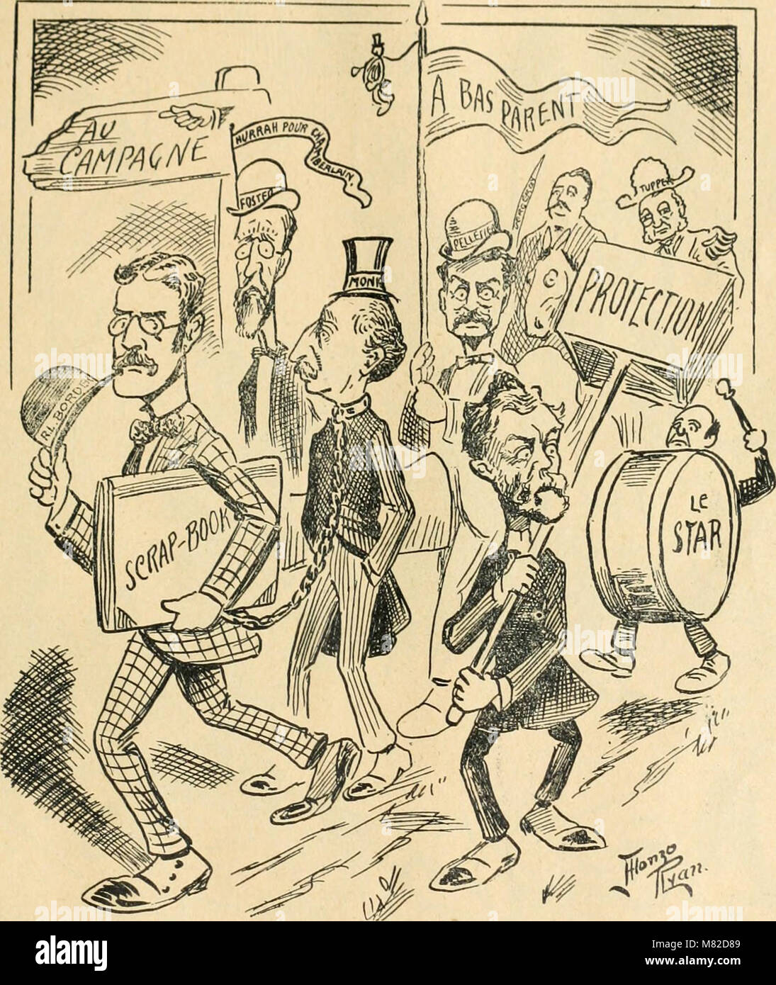 Caricature Politique au Canada (1904) presents political caricatures ...