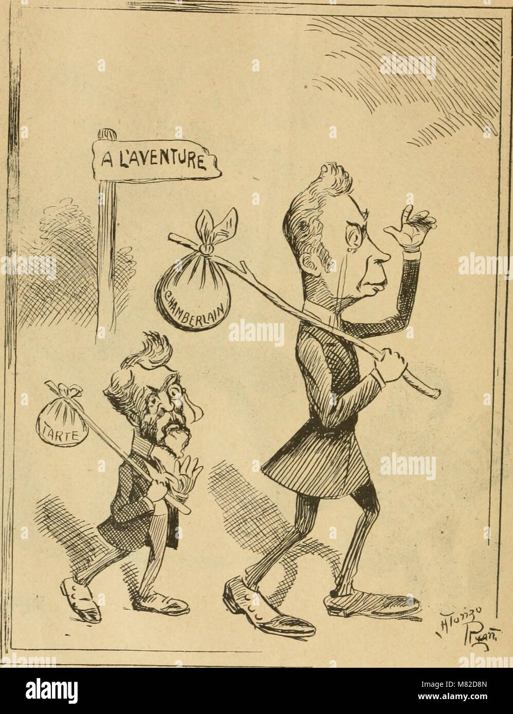 Political cartoon from the early 20th century hi-res stock photography ...