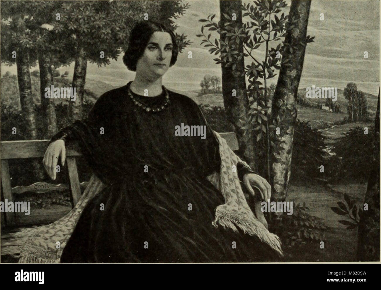 A portrait by Carl Max Rebel of Frau I. R, showcasing his skill in ...