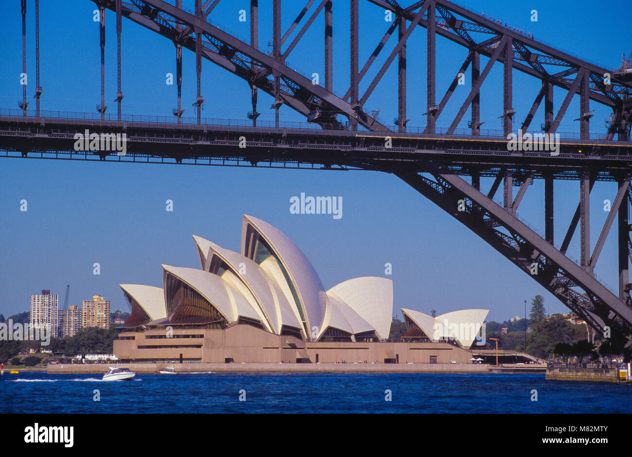Sydney Opera House and Sydney Harbour Bridge in Australia Stock Photo ...
