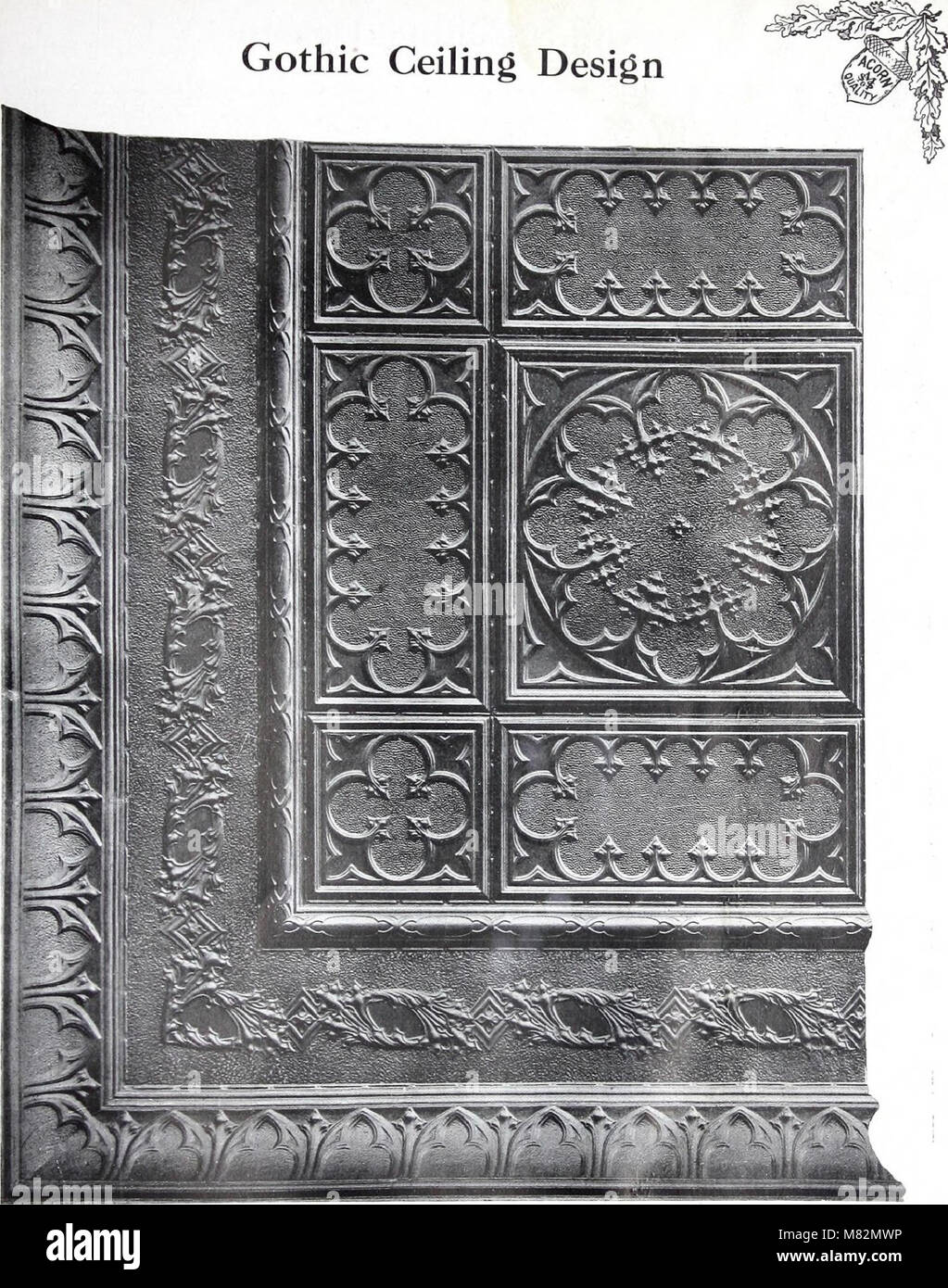 A 1900 catalog showcasing designs and materials for ceilings and side walls, providing details ...