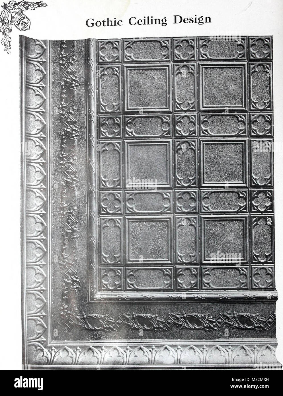 The 1900 catalog titled 'Ceilings and Side Walls' presents a range of architectural elements for ...