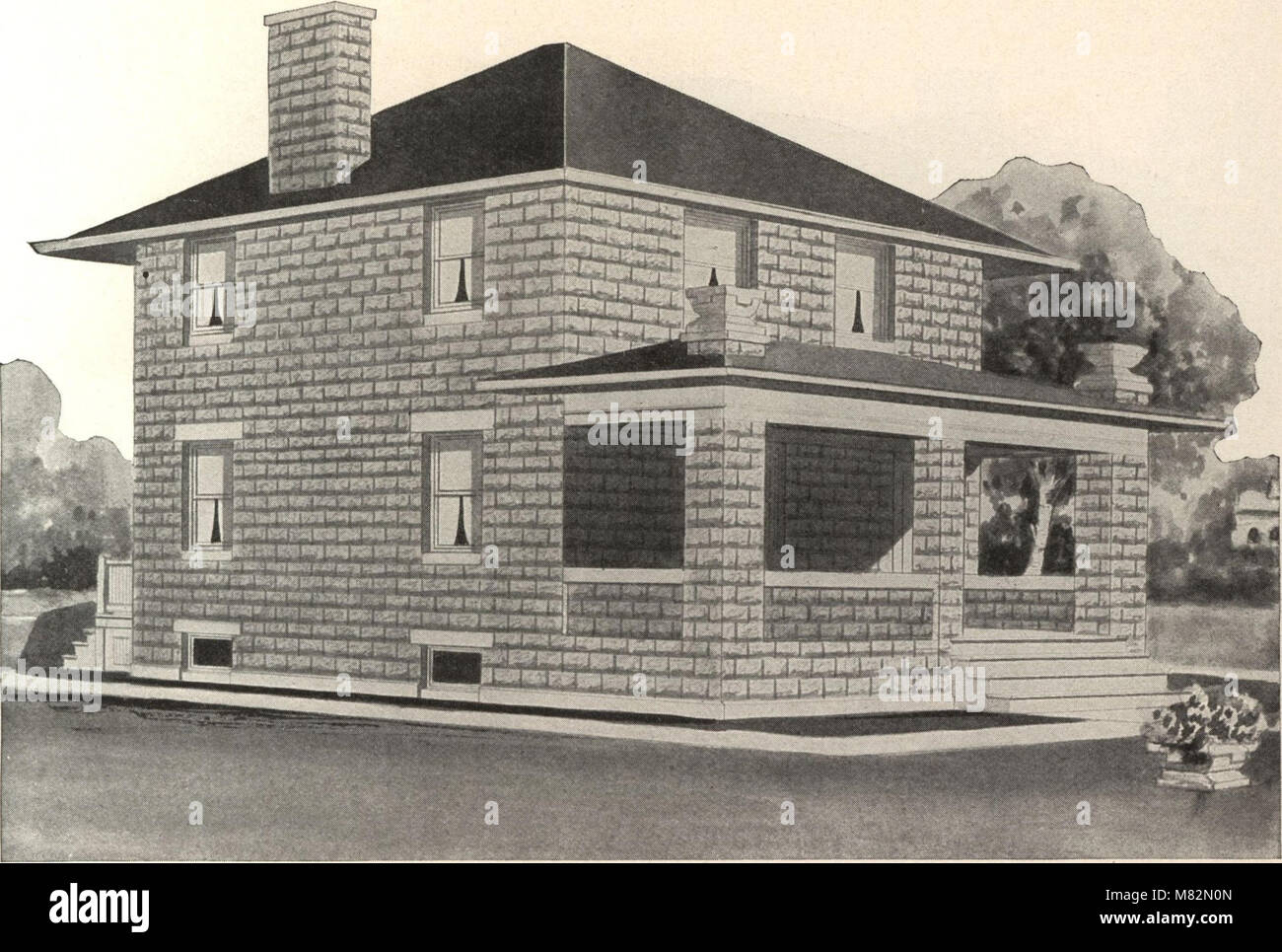 This 1908 guide provides instructions on building houses with cement ...