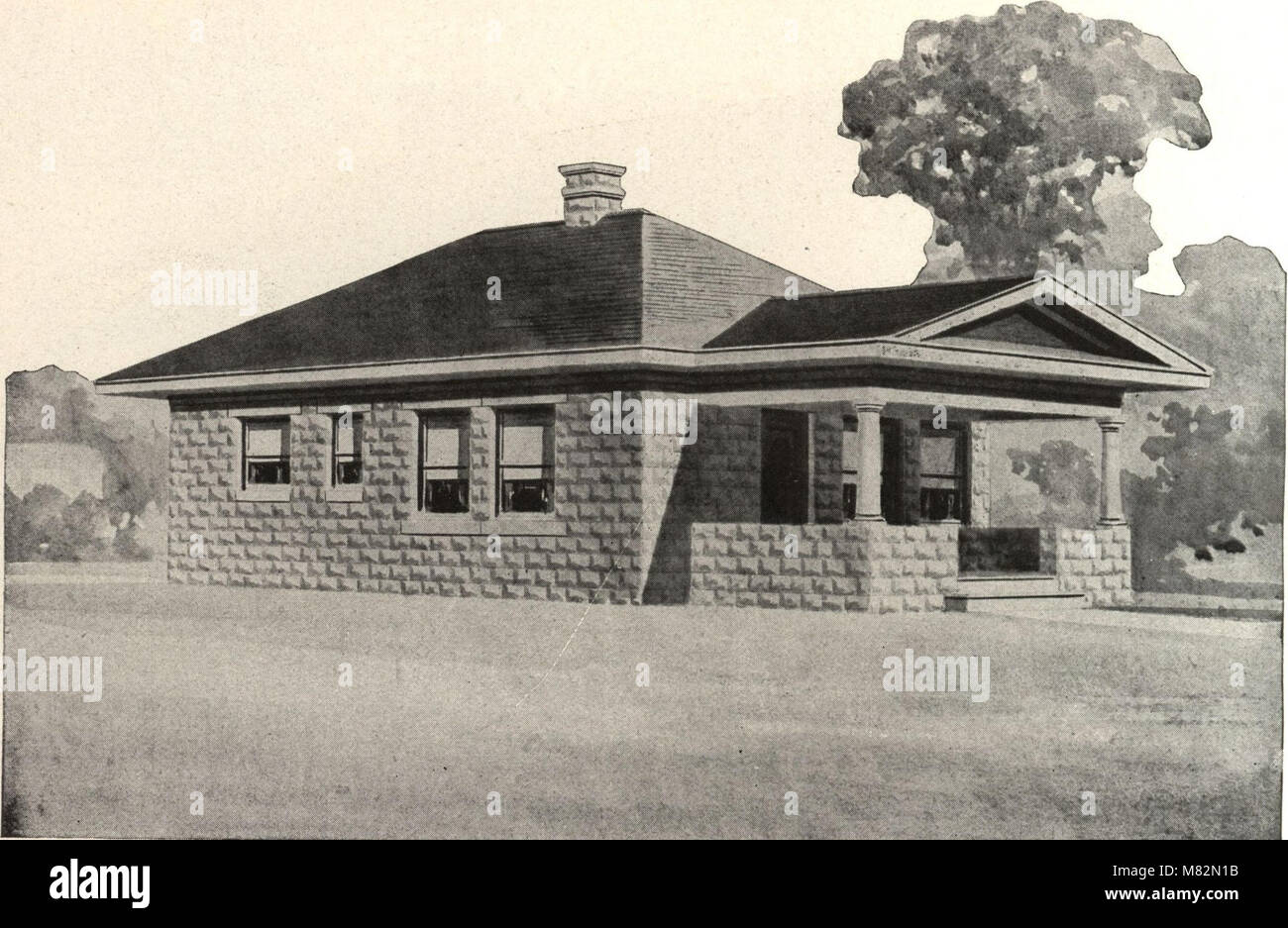 A 1908 guide on building cement houses, providing detailed instructions ...