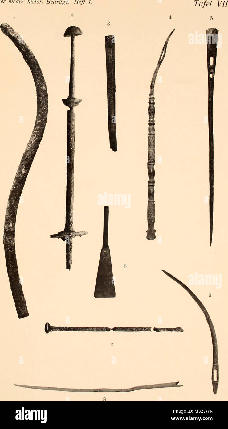 This work, published in 1912, discusses surgical instruments used in ...