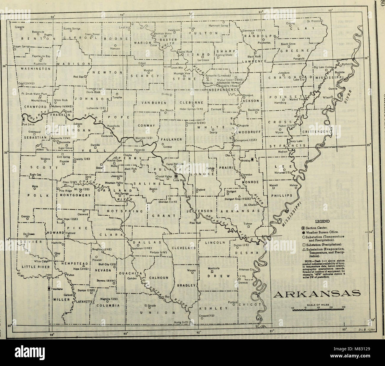 Climatological data, Arkansas (1942) (14589983510 Stock Photo - Alamy