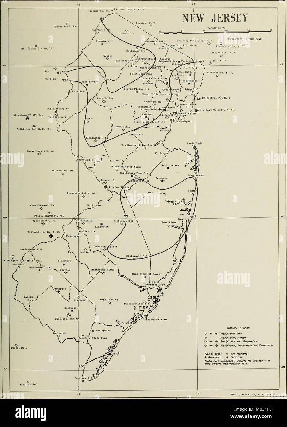 *Climatological Data, New Jersey* (1956) presents weather and climate ...