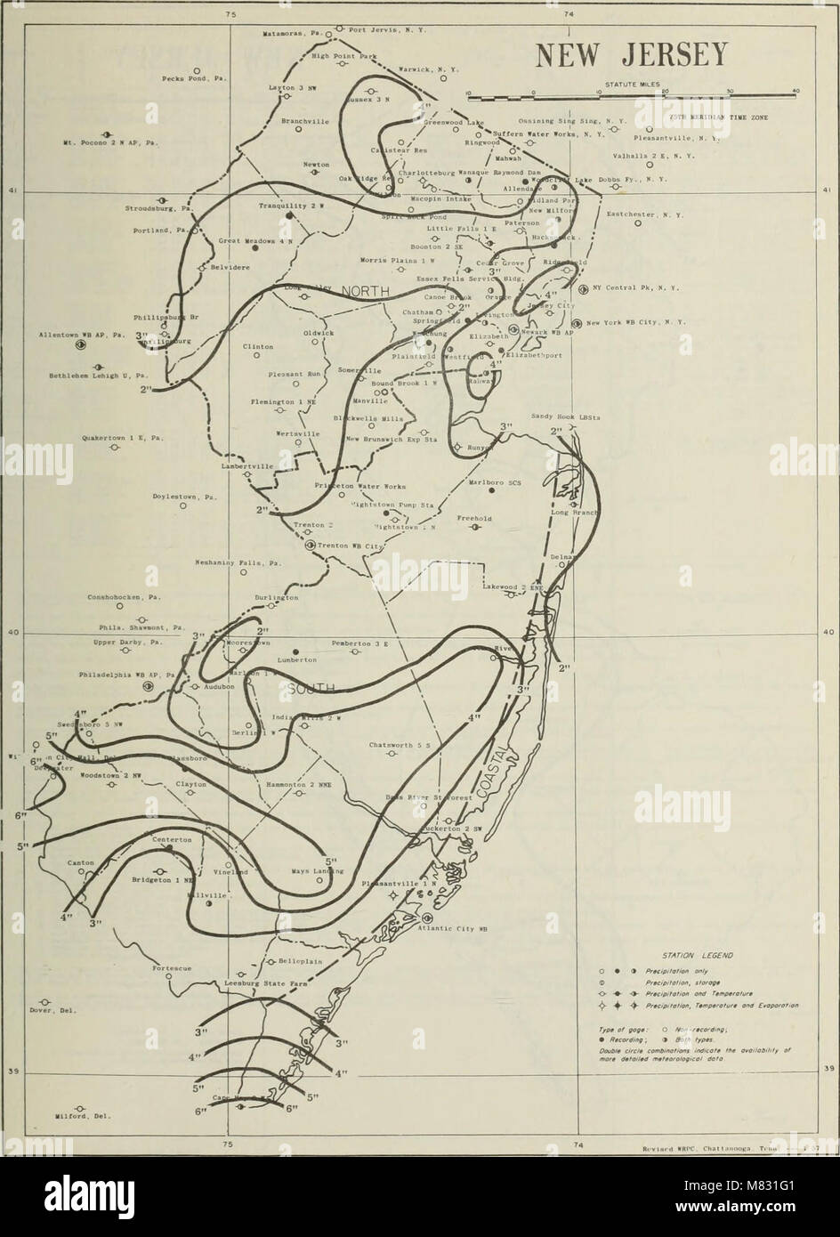 The 1956 'Climatological Data for New Jersey' provides detailed records ...