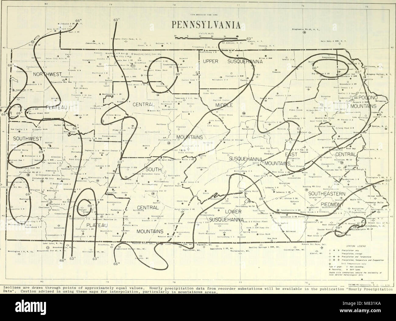The 1960 climatological report for Pennsylvania presents detailed data ...