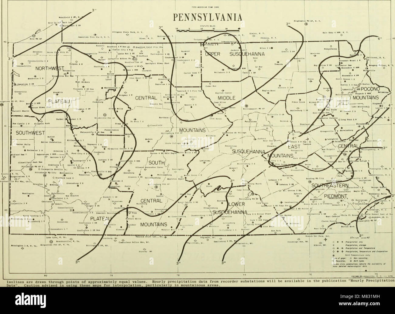 This document provides climatological data for Pennsylvania in 1960 ...