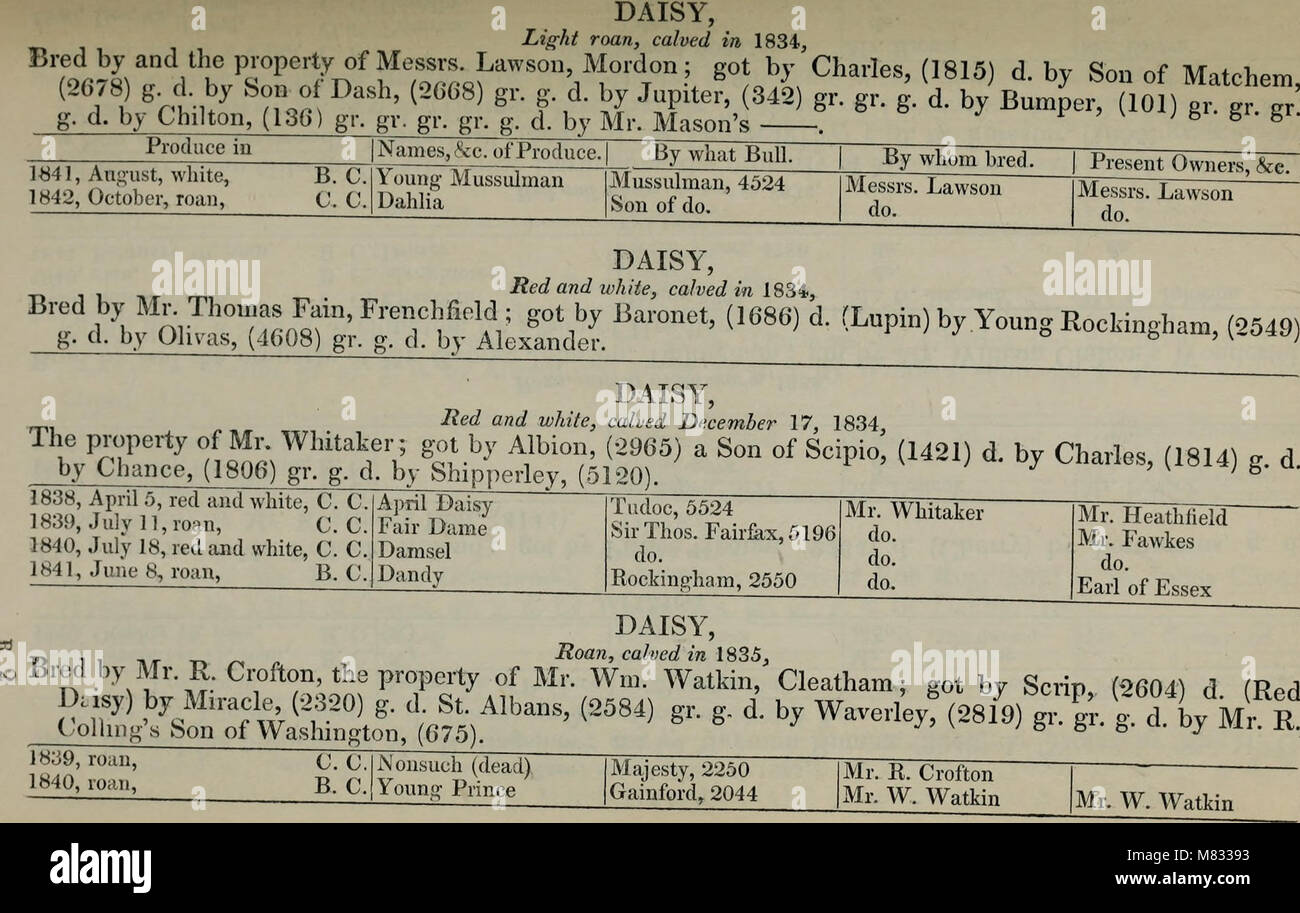 Coates's Herd Book, published in 1844, is a comprehensive register of ...