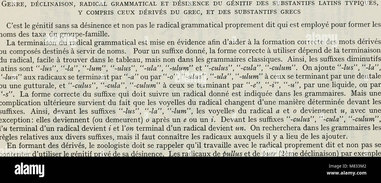 The 1985 'Code International de Nomenclature Zoologique' establishes ...