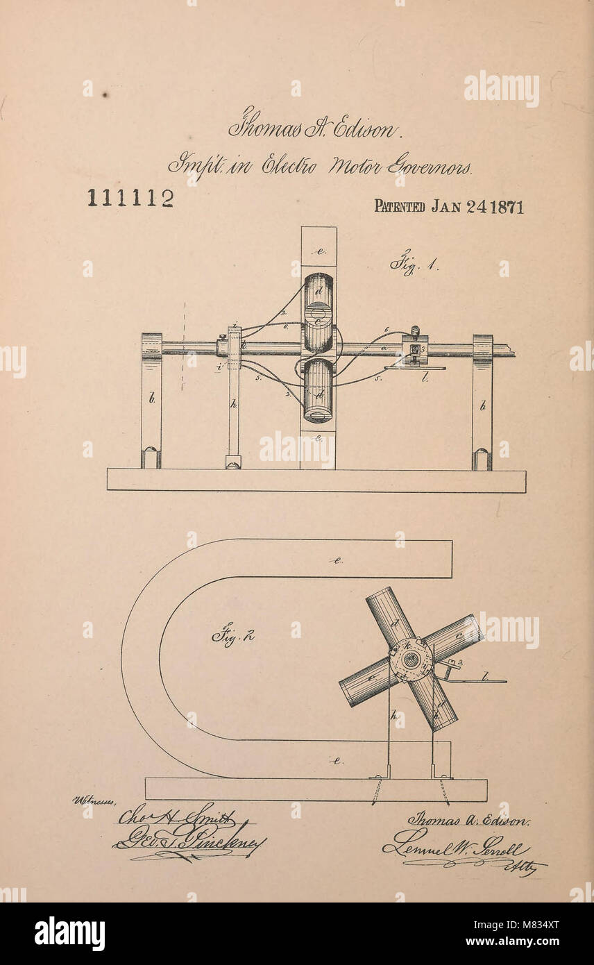 This collection of patents granted to Thomas A. Edison from 1869 to ...