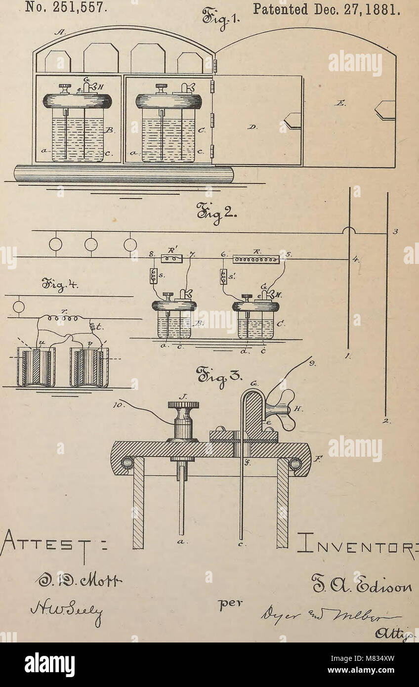 Collection of United States patents granted to Thomas A. Edison, 1869 ...