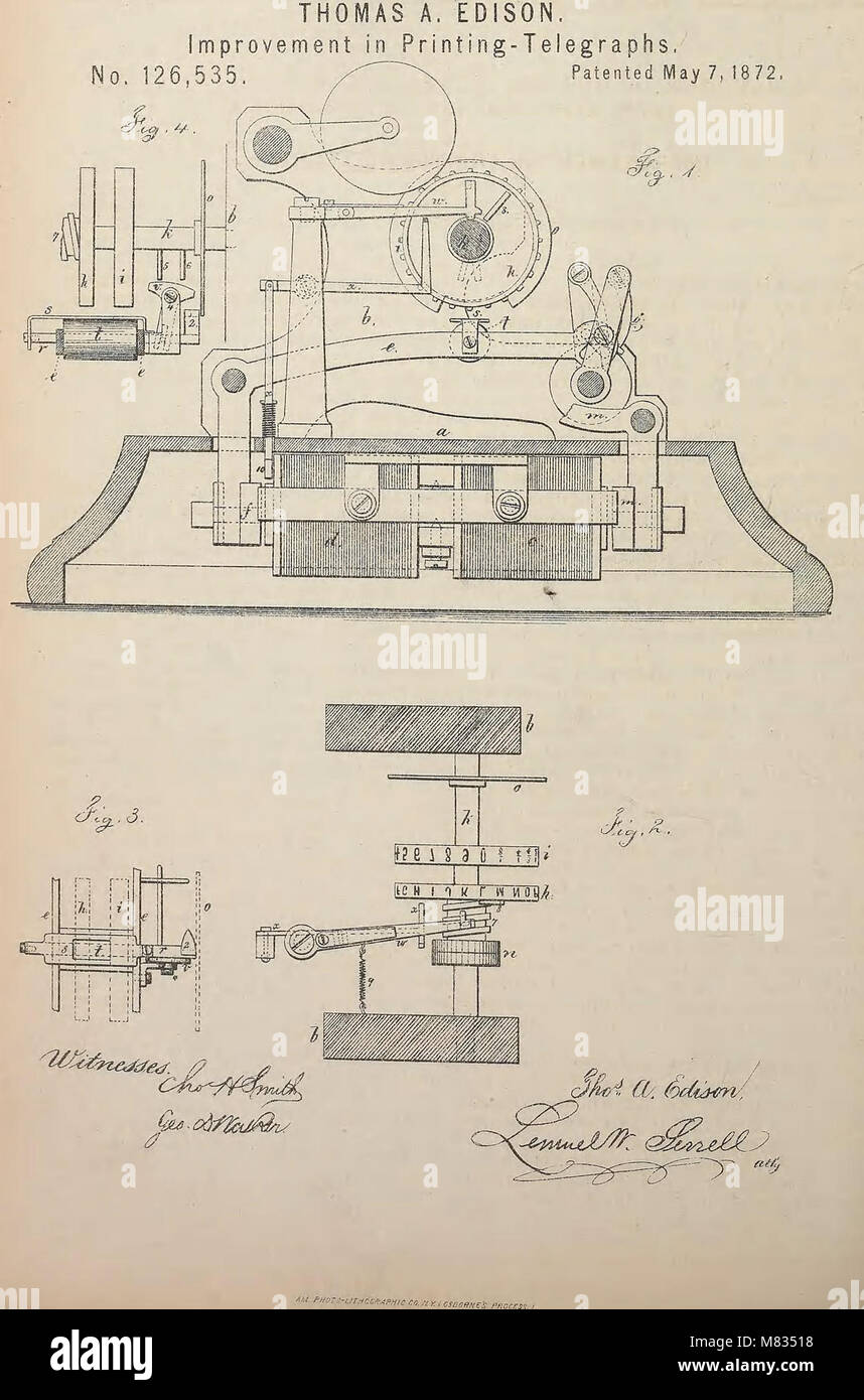 This collection features patents granted to inventor Thomas A. Edison ...