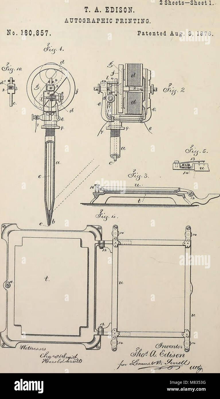 This collection documents the patents granted to Thomas Edison between ...