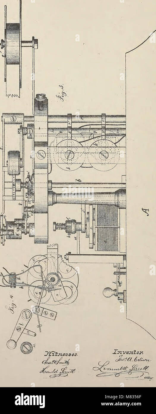 A collection of U.S. patents granted to inventor Thomas A. Edison ...