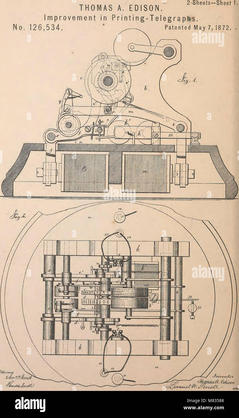 Collection of United States patents granted to Thomas A. Edison, 1869 ...