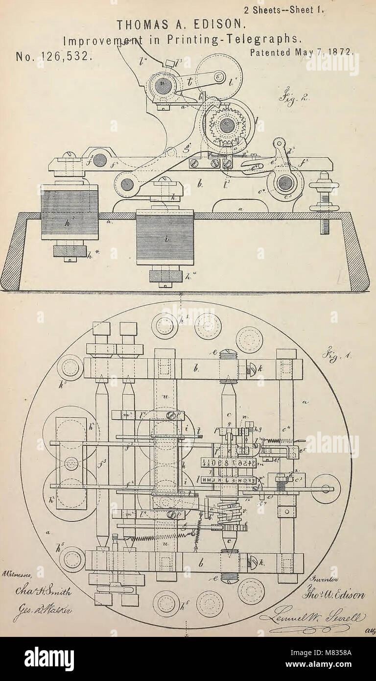 Collection of United States patents granted to Thomas A. Edison, 1869 ...