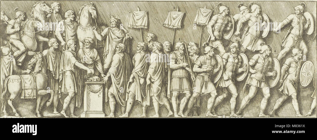 An ancient Roman column, the Columna Cochlis, dedicated to Emperor ...