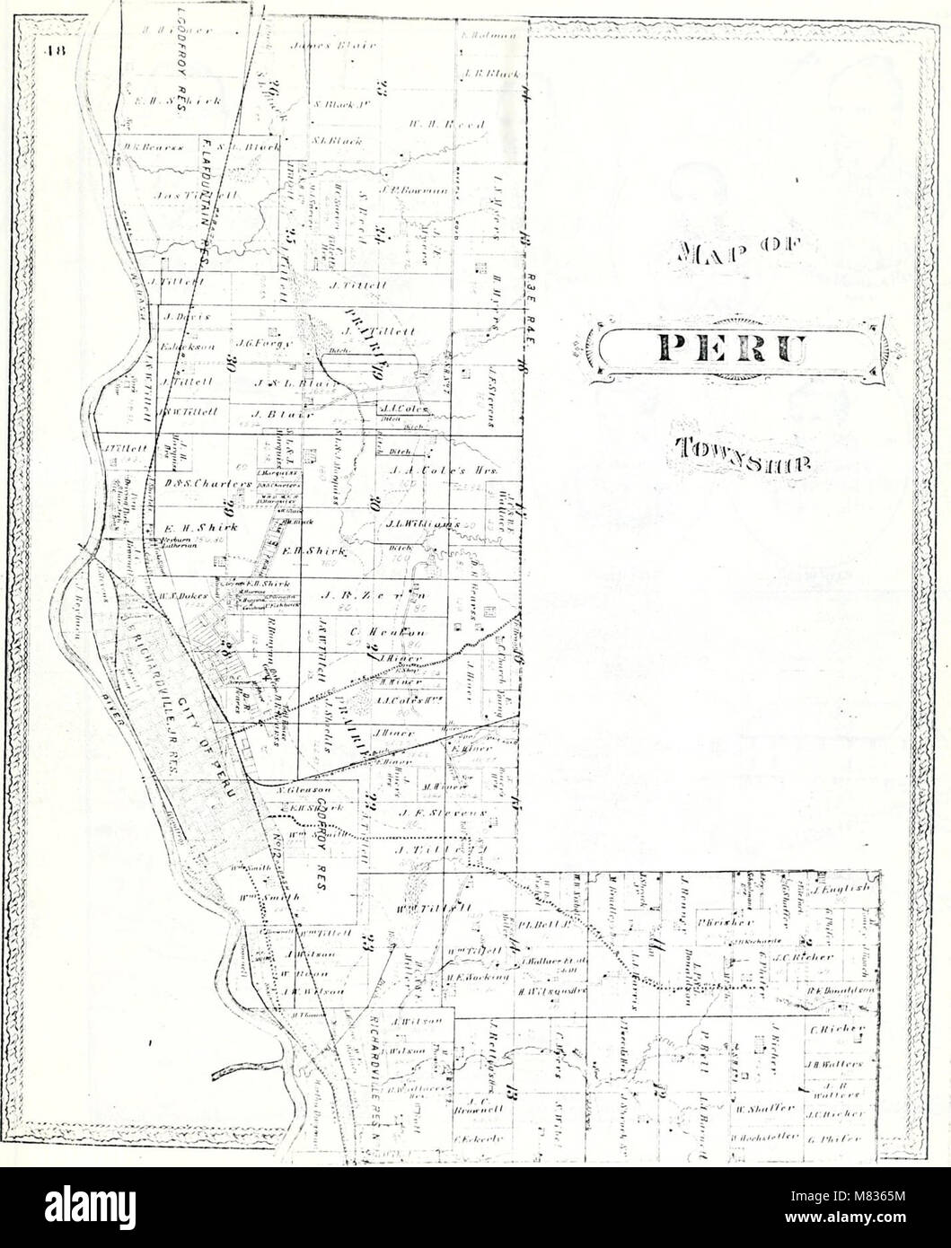 Combination atlas map of Miami County, Indiana (1877) (14579063009 ...