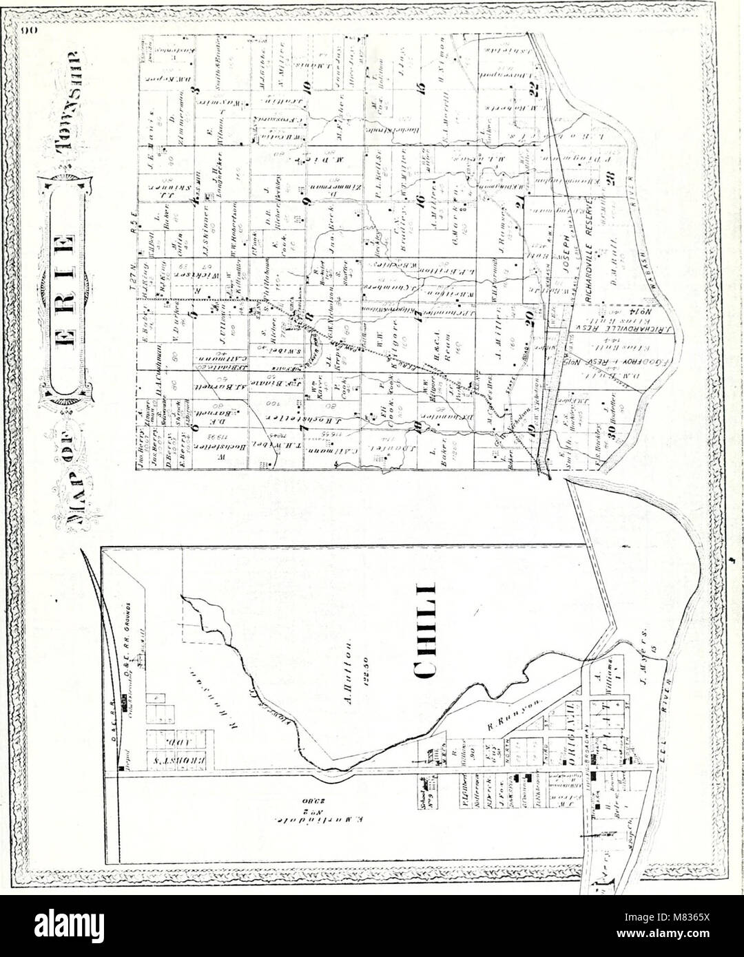 The 1877 'Combination Atlas Map of Miami County, Indiana' offers ...