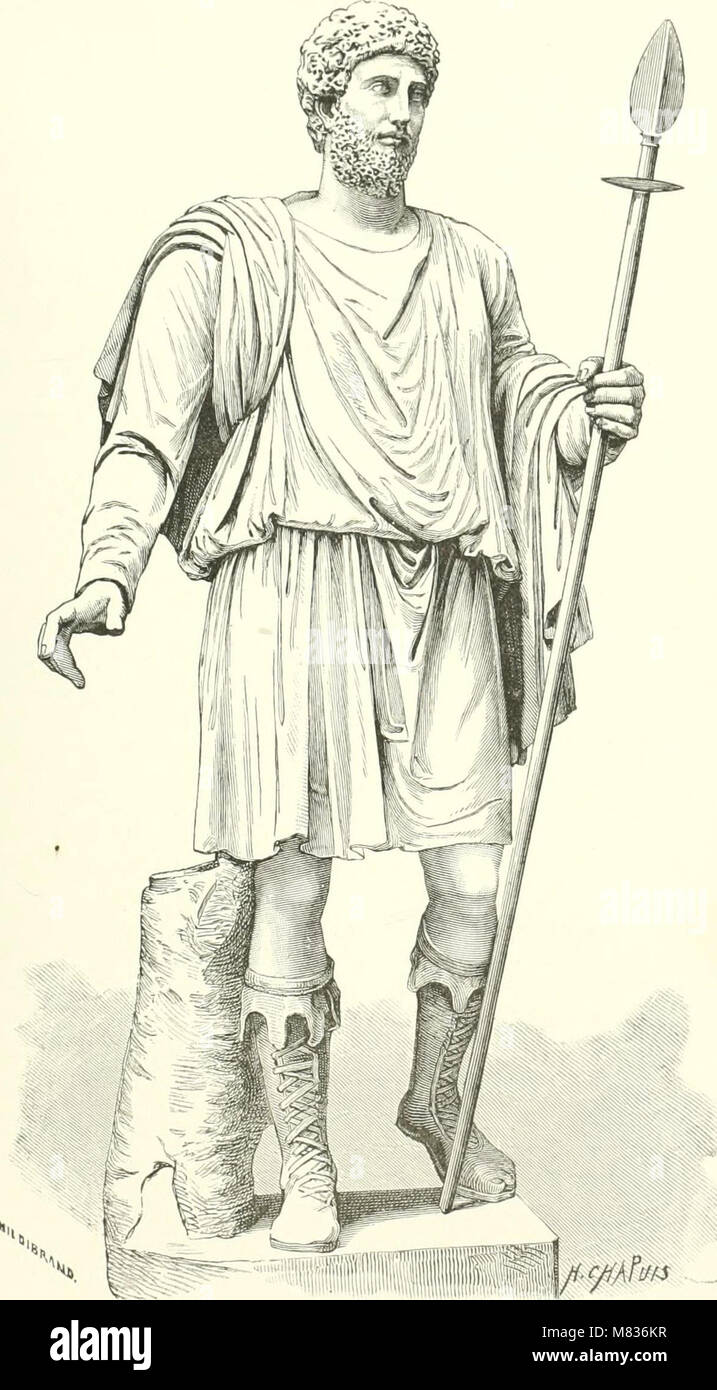 The statue of Emperor Commodus in a hunting costume, made from Pentelic ...