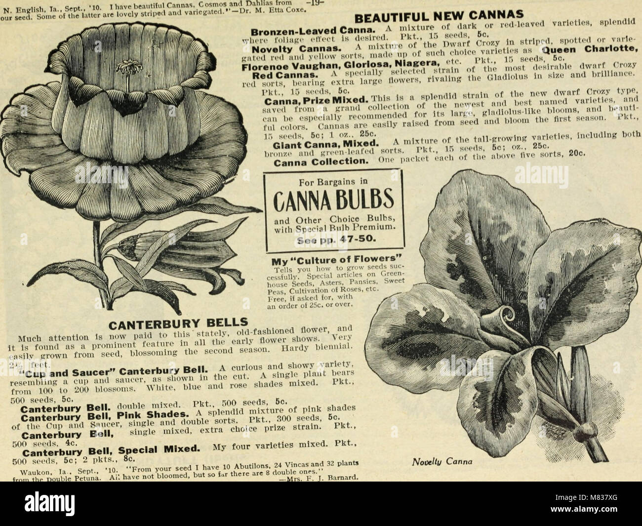 Compliments of Miss Emma V. White (1911) (20484128690 Stock Photo - Alamy