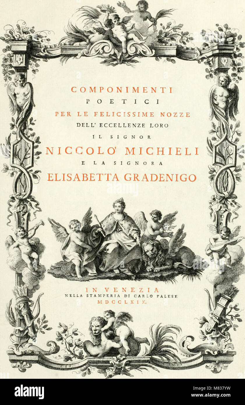 *Componimenti Poetici* (1769) is a collection of poems written to ...