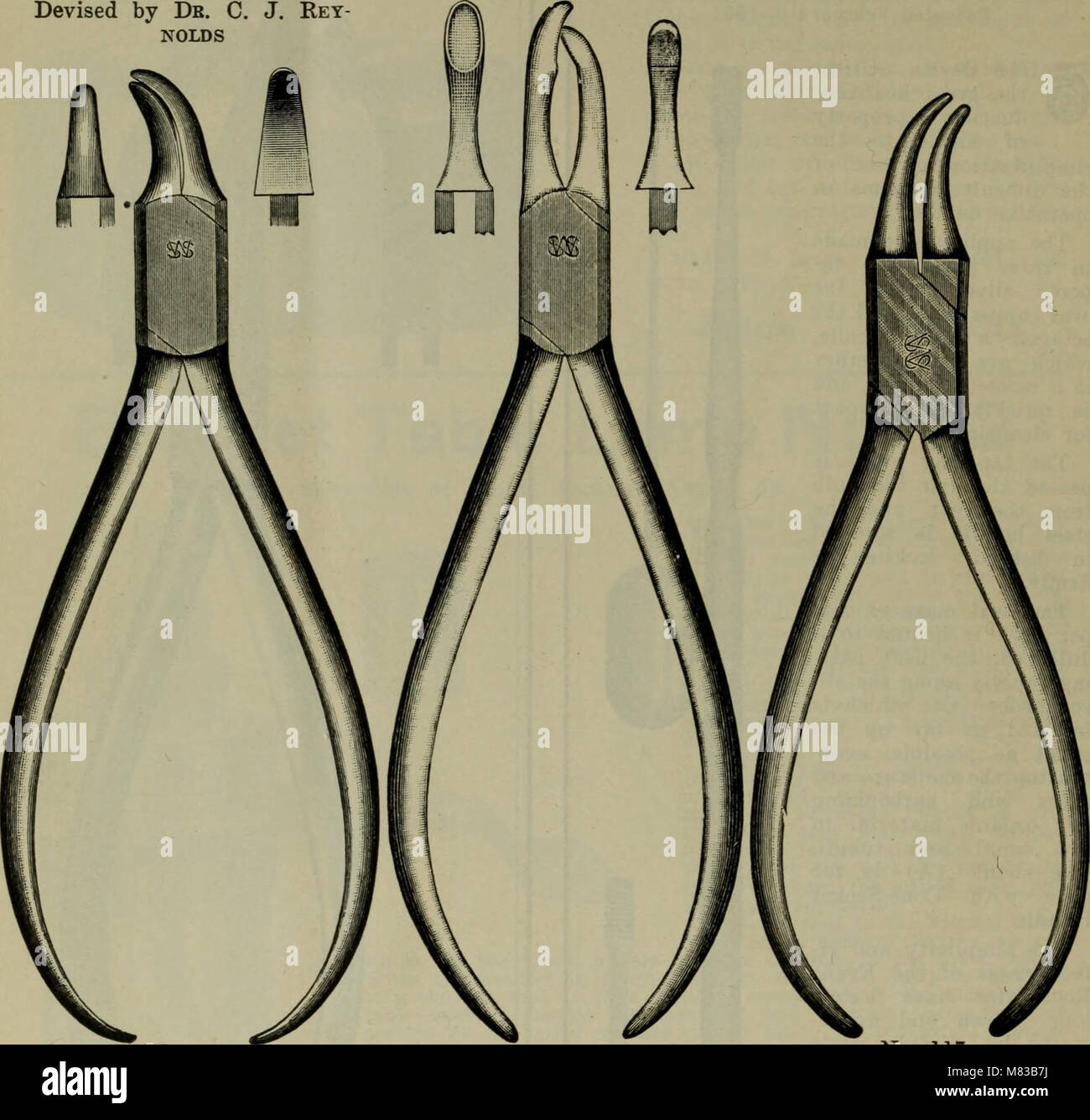 *Contouring Pliers* featured in *The Dental Cosmos* (1907) are ...