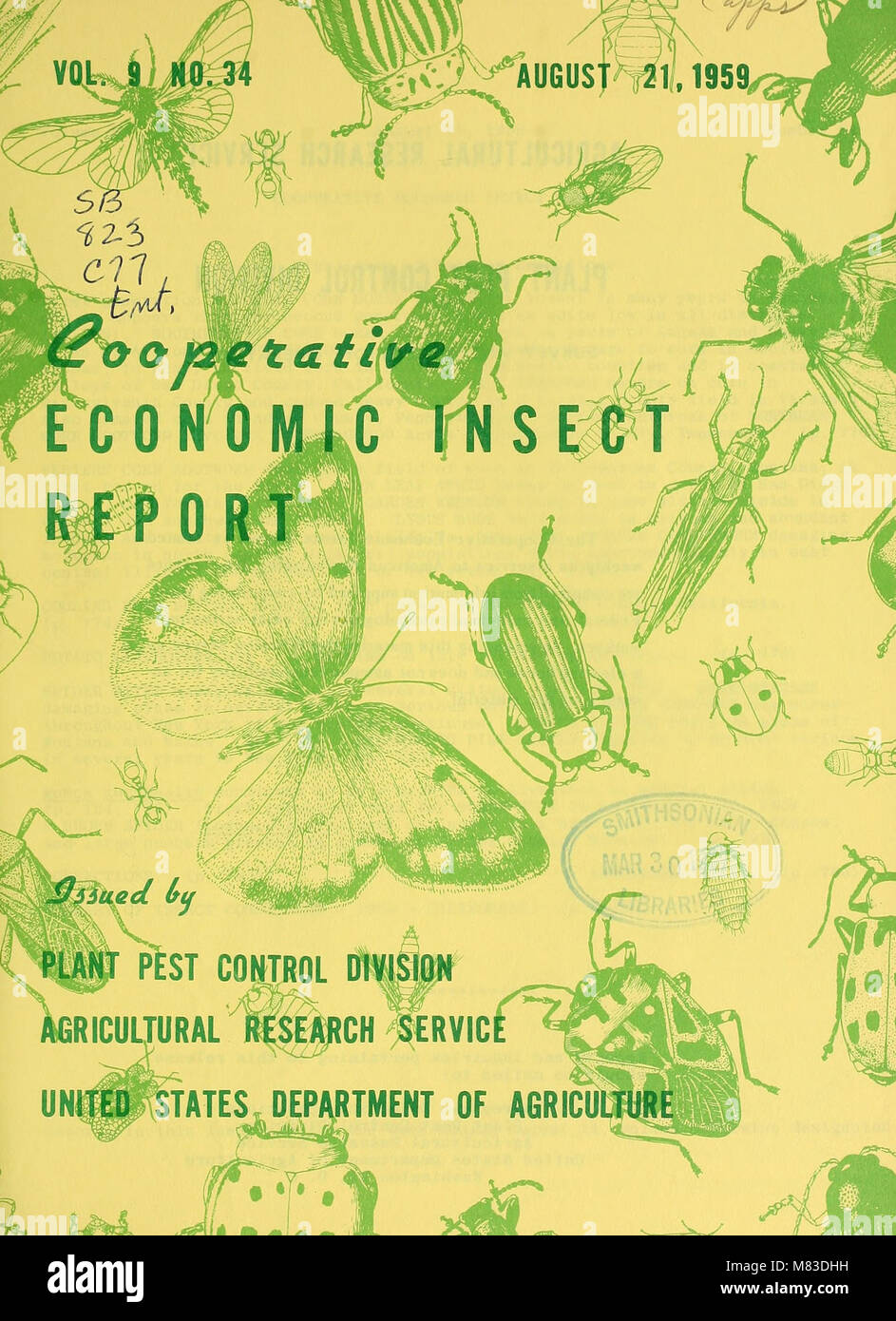 The 'Cooperative Economic Insect Report' (1959) presents findings on ...