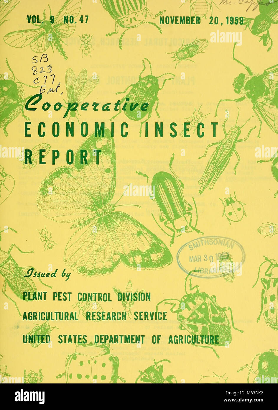 The Cooperative Economic Insect Report (1959) presents findings on the ...