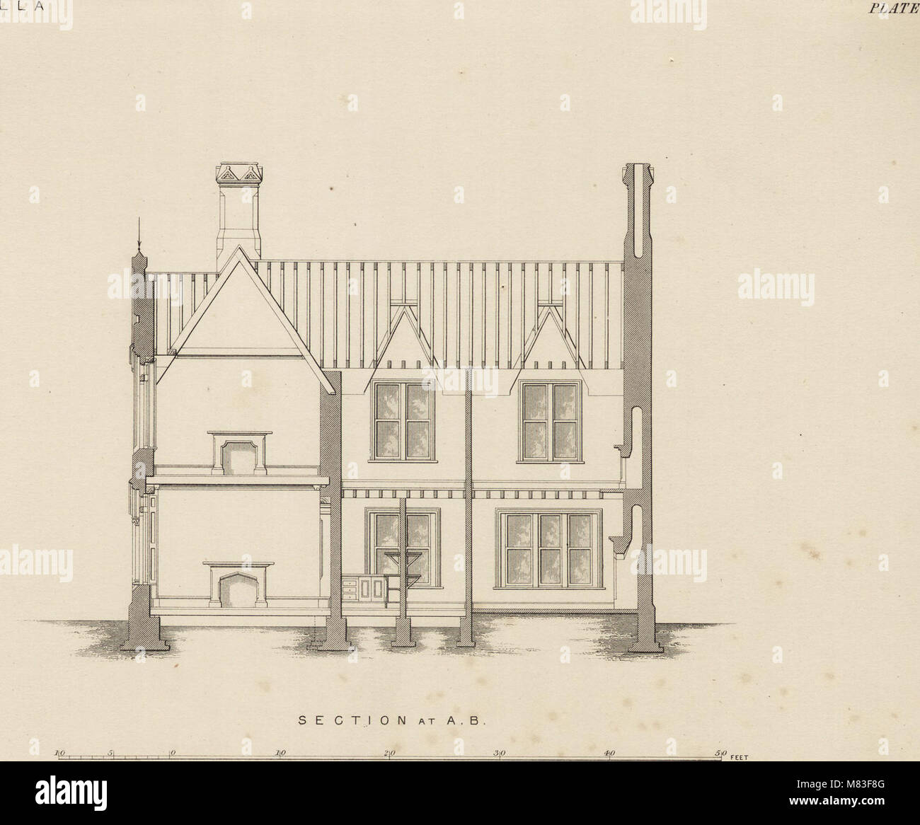 The 1870 text explores architectural designs for cottages, lodges, and ...