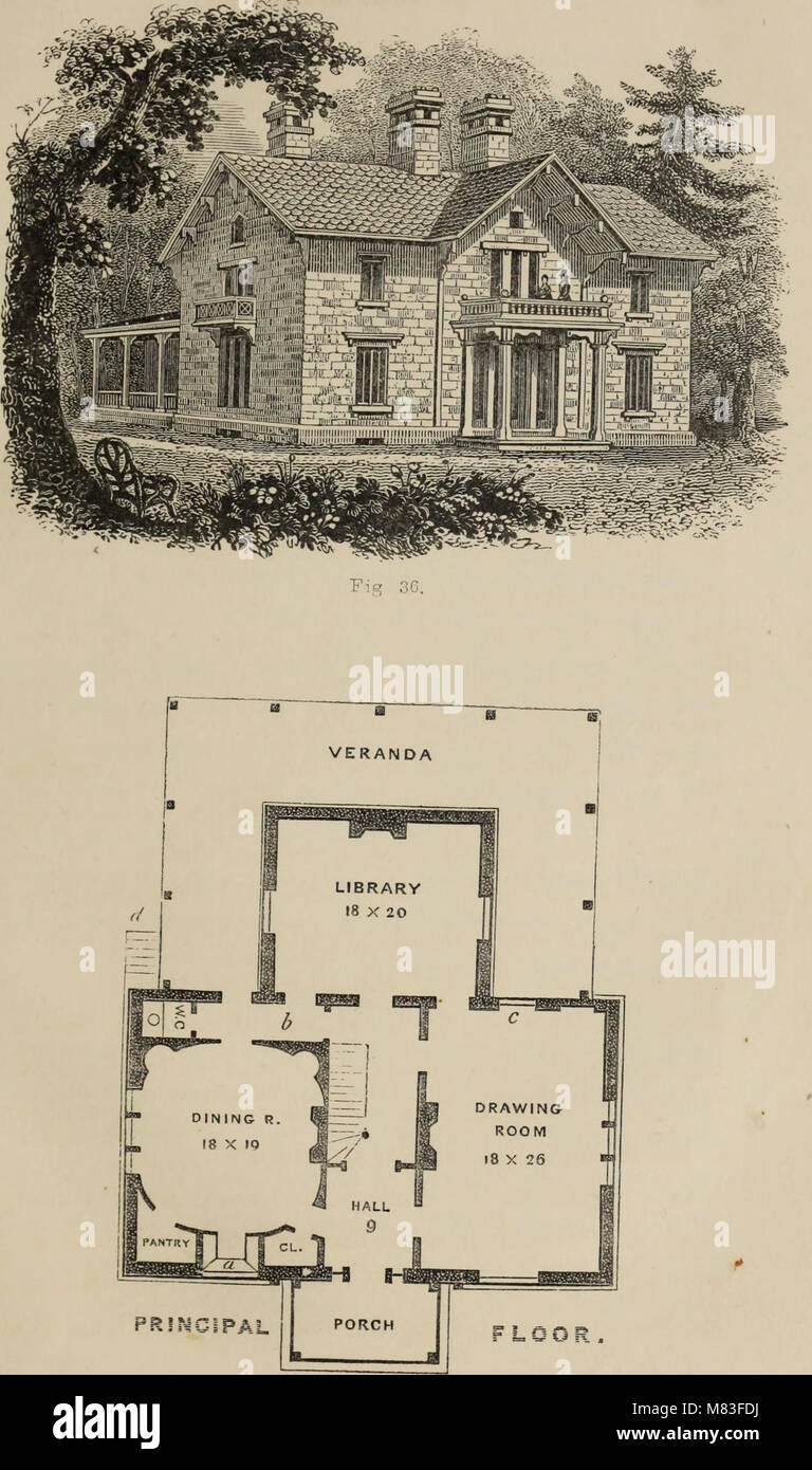 This 1847 work presents architectural designs for rural cottages and ...