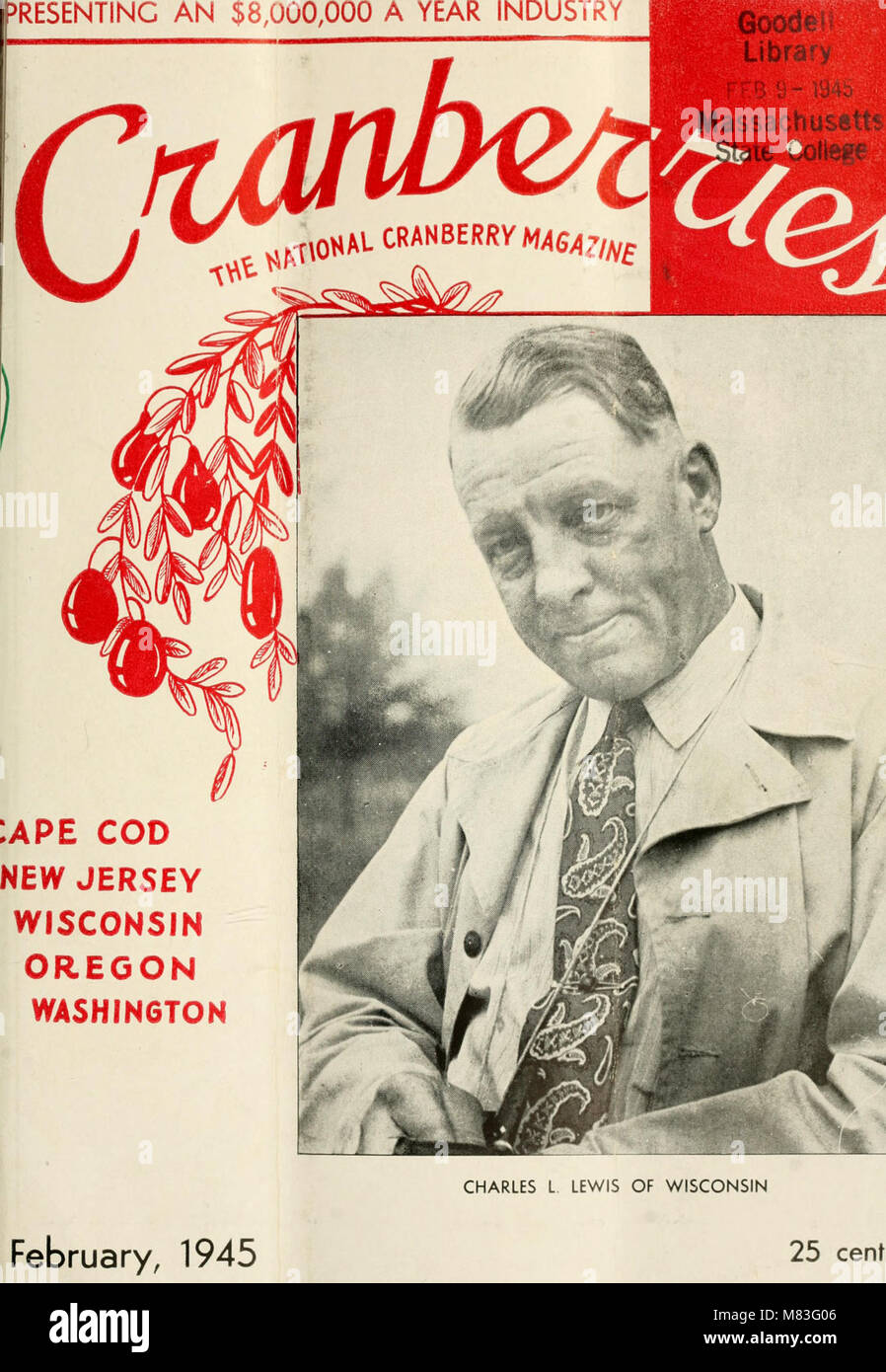 'Cranberries: The National Cranberry Magazine' (1943) covers the ...