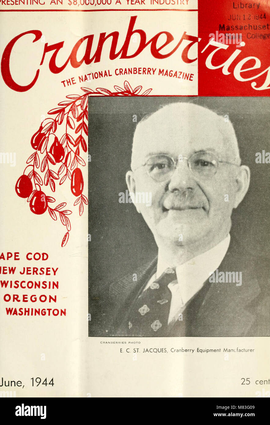 The 1943 issue of the 'National Cranberry Magazine' provides an in ...