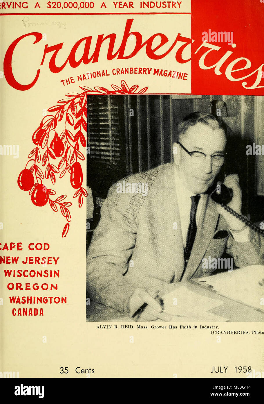 The National Cranberry Magazine (1958) covers the cultivation ...