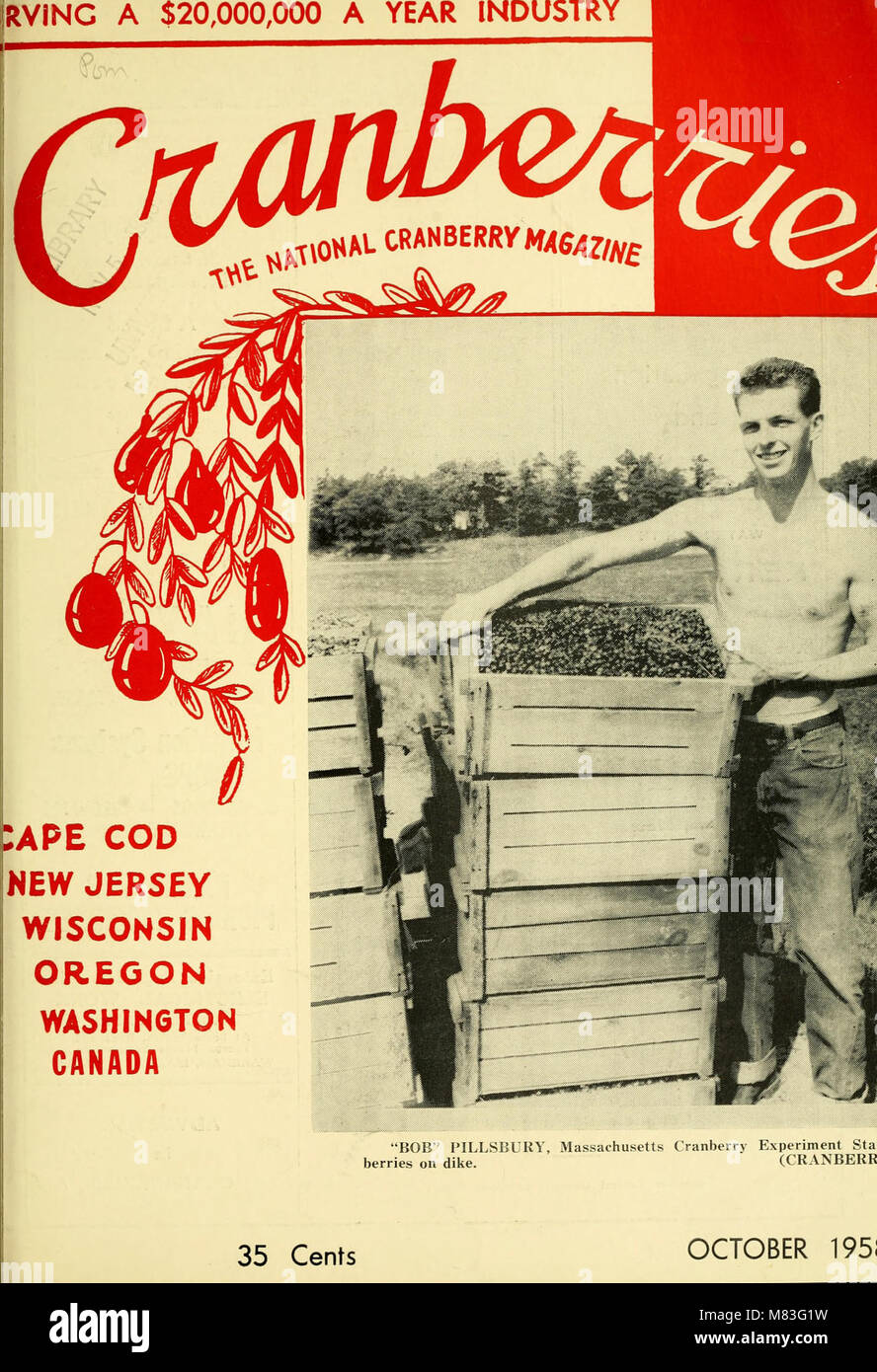 The 1958 issue of 'Cranberries: The National Cranberry Magazine' covers ...