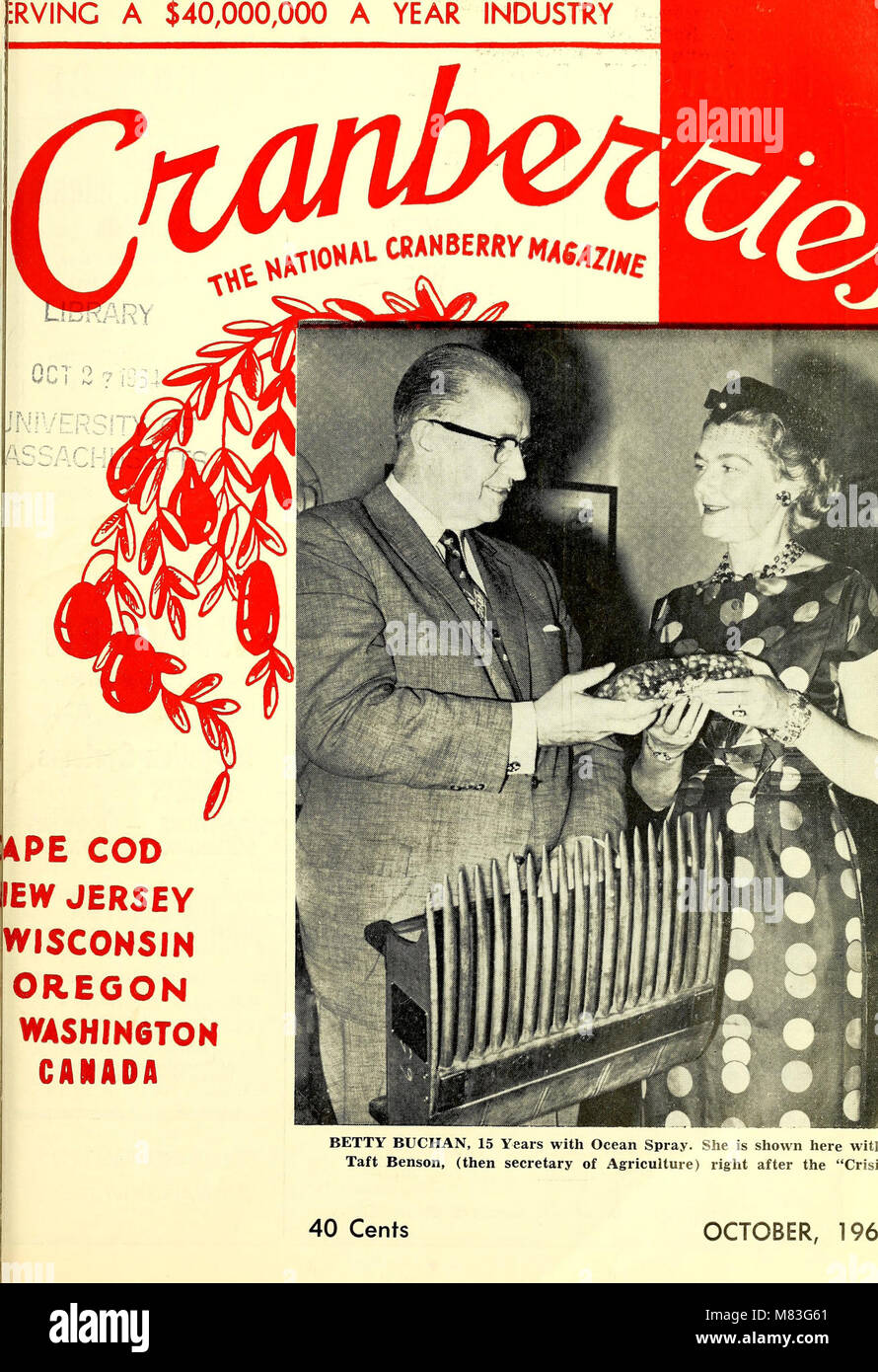 The 'National Cranberry Magazine' (1963) discusses the cranberry ...