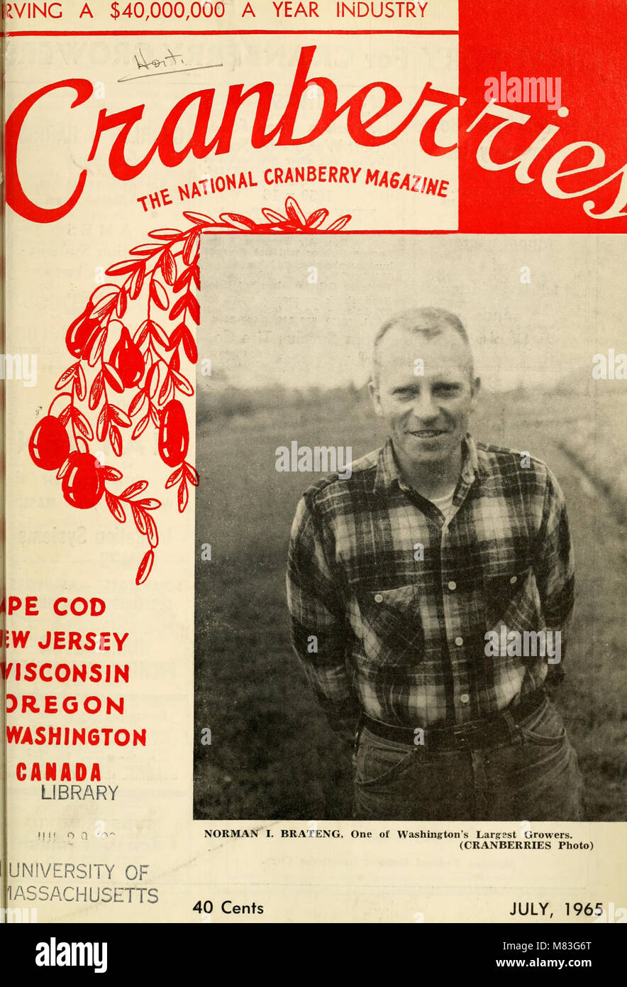 The *National Cranberry Magazine* (1965) is dedicated to the cranberry ...